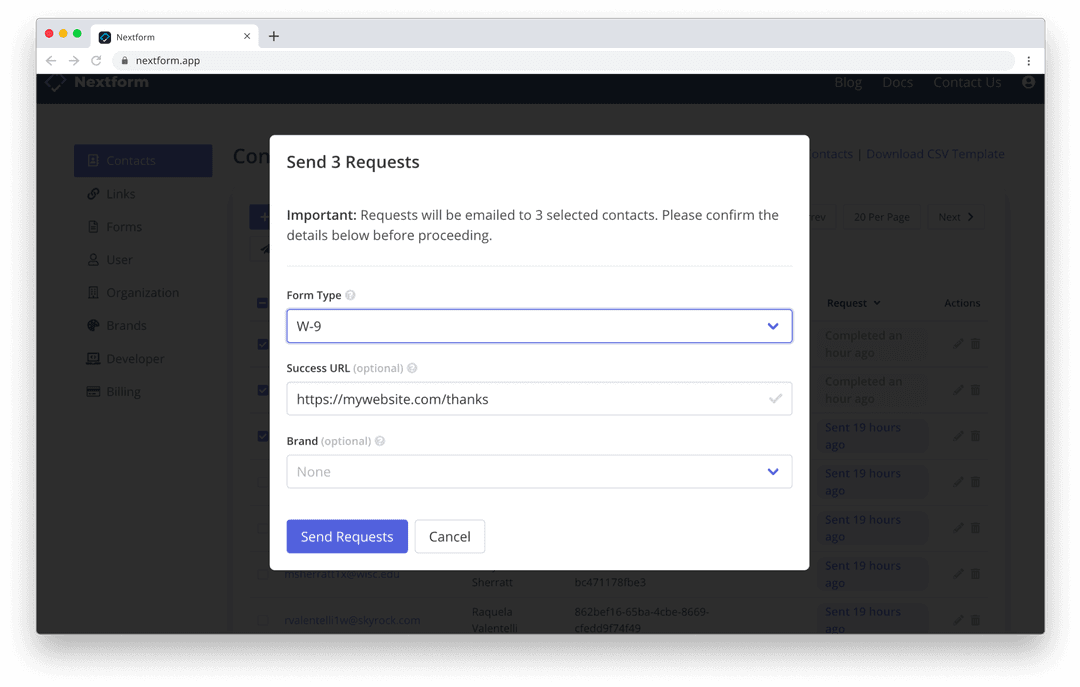 Getting Started with Nextform